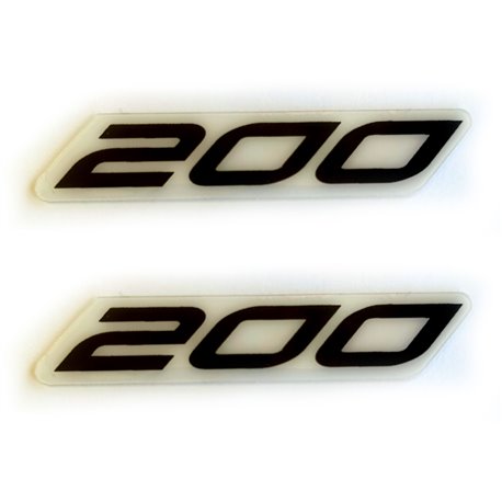 Engine Size 200Cc Sticker Kit (2 Units) 6Cm X 1.3Cm Mc-Adh-200