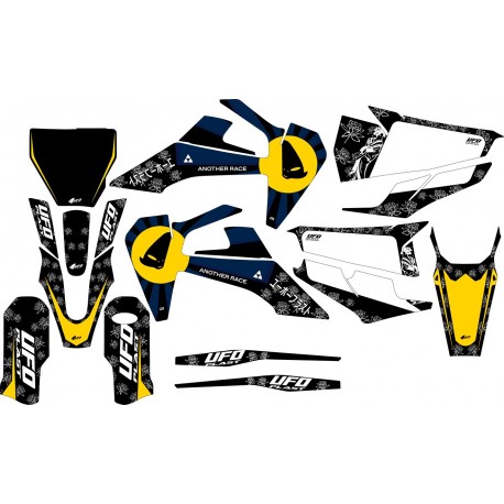 Ufo Sticker Kit Akaishi Husqvarna Fe 450 (2020-2023) Colour Black ...