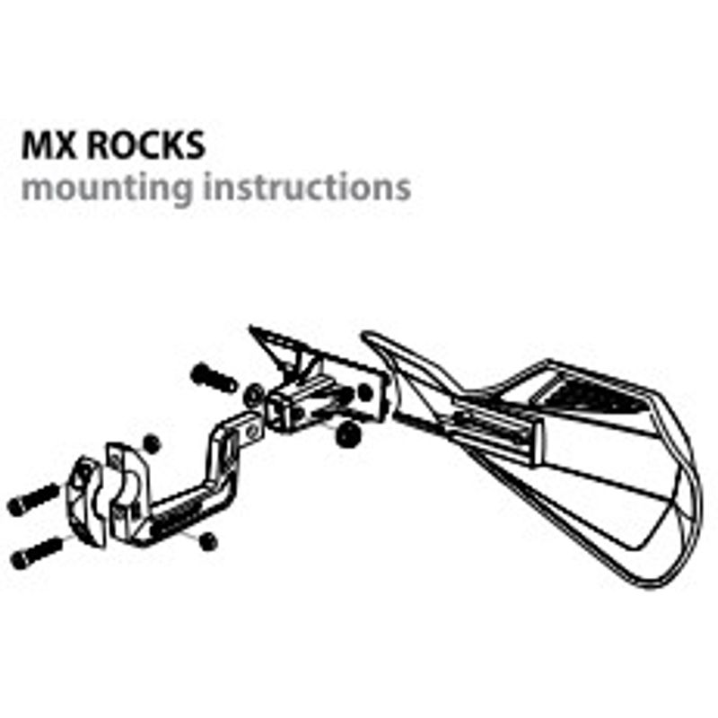 Outlet Paramanos + Kit Universal De Montaje Polisport Mx Rocks Color ...