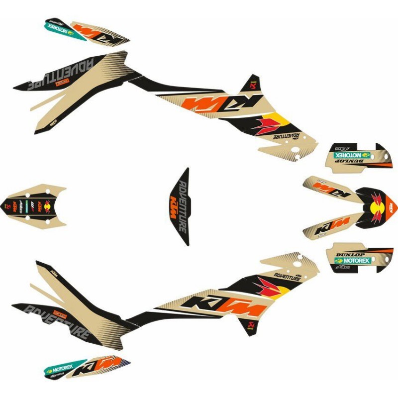 Complete Rr Graphics Decal Kit Ktm Adventure 890 R (2023-2024) Light ...