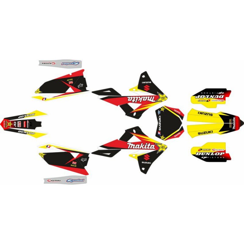 Complete Rr Graphics Adhesive Kit Suzuki Rmz 250 (2019-2024) Rmz 450 18 ...