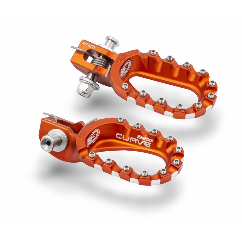 S3 Hard Rock Footpegs Ktm Exc-F 500 (2017-2023) Orange Color Esk-990-H-O