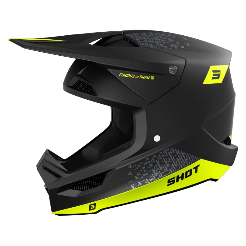 Shot Furious Draw Helmet Yellow Fluorescent A06-21Oc-B01-X