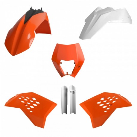 Full Plastics Kit Polisport Ktm 125 Exc (2008-2011) Original Color 11 91460