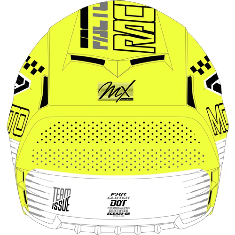 Fxr Clutch Race Div Mx Helmet Fluorescent Yellow 260619-6500