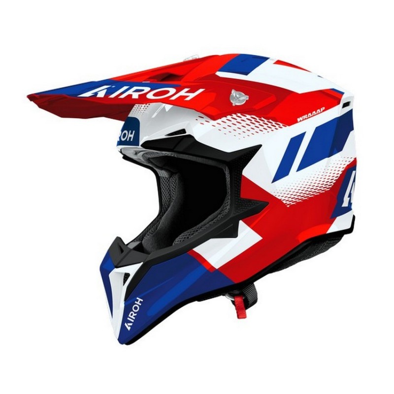 Capacete Airoh Wraap Vision Gloss Cor Vermelho / Azul Wrav55