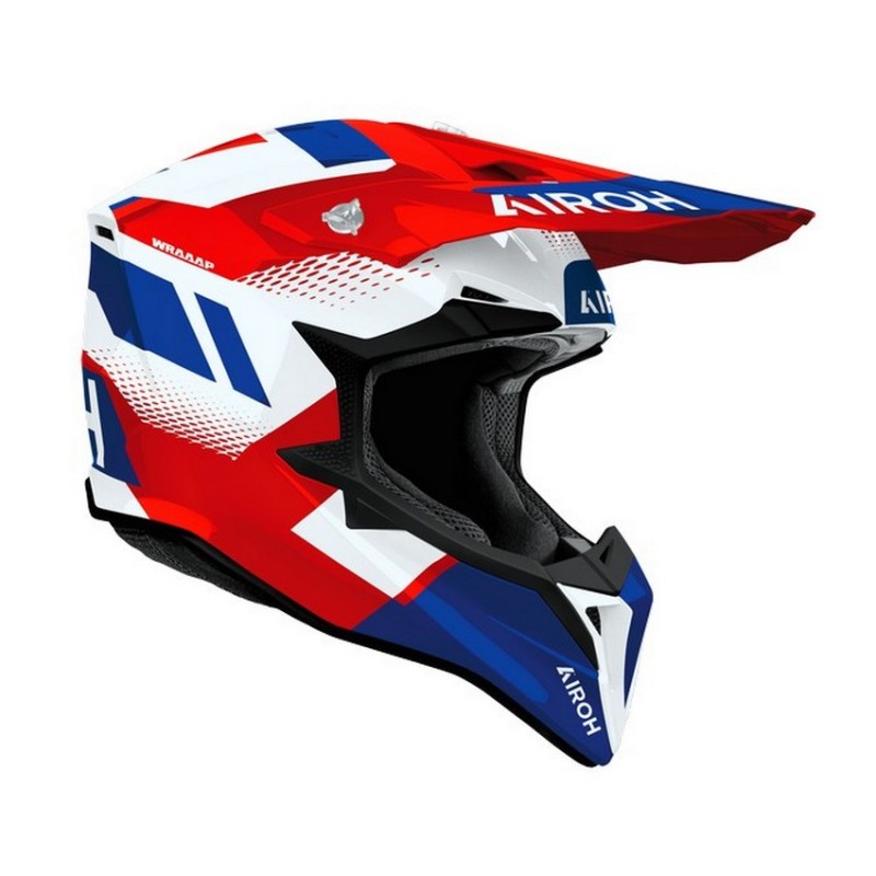 Capacete Airoh Wraap Vision Gloss Cor Vermelho / Azul Wrav55