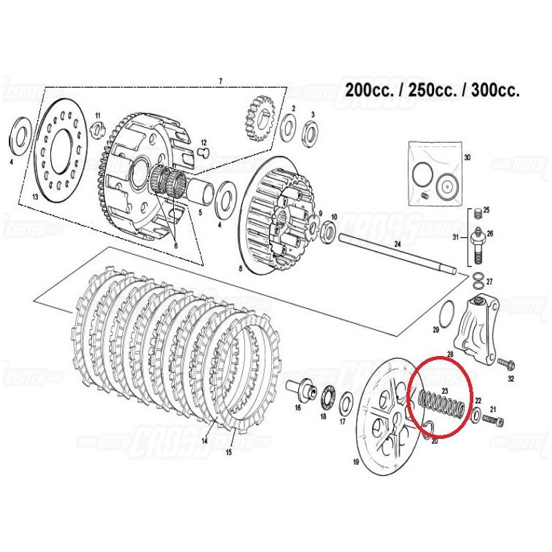 Gas Gas Ec 200, 250, And 300Cc Original Clutch Spring (Gas Gas Engine ...