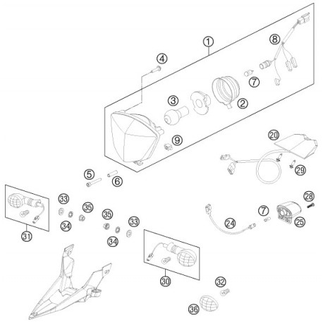 Ref.20 - Rear Light Exc-Eu 2008 78014040000