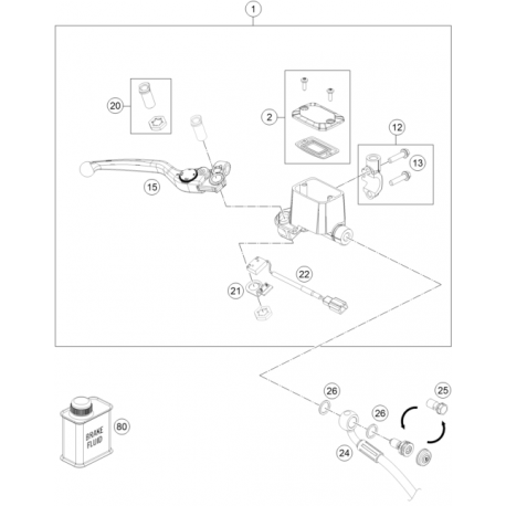Ref. 15 - Hand Brake Lever Adjustable 16 27013102000