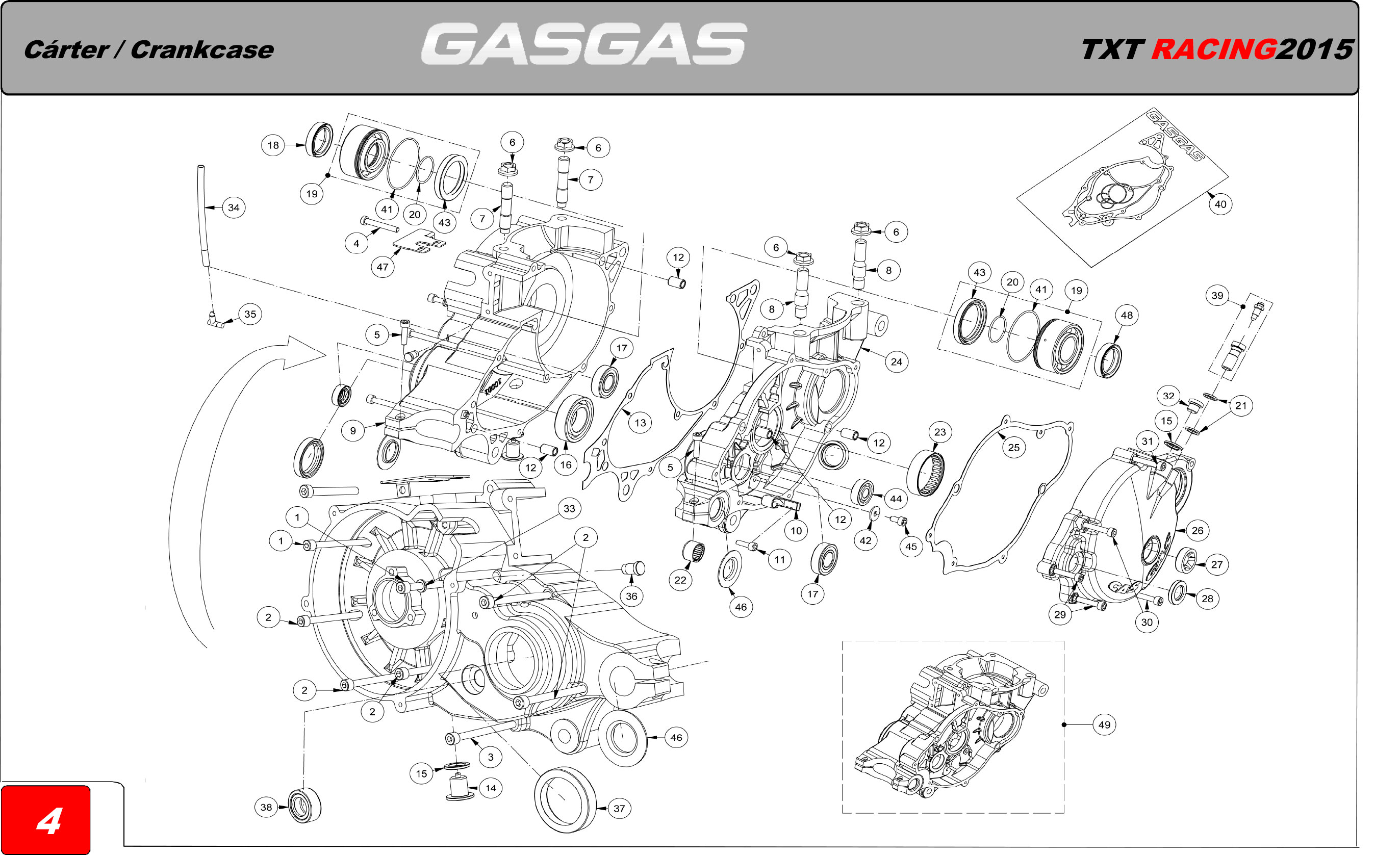 Carter Gas Gas Txt Racing 250 2015 - Motocrosscenter: Livraison 24-48H ...