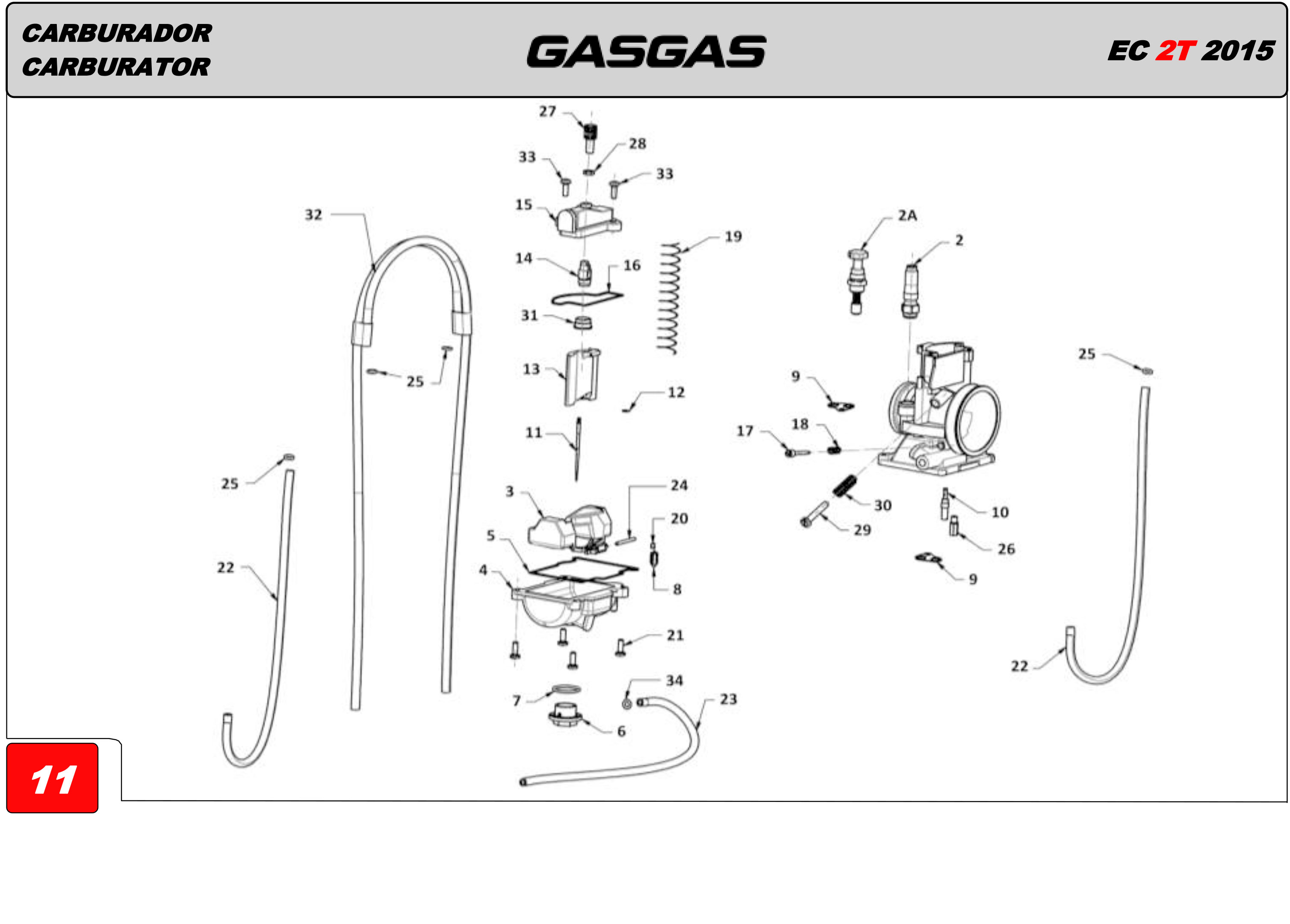 Carburator Gas Gas Ec300R 2015 - Motocrosscenter: Dirt Bikes, Enduro ...