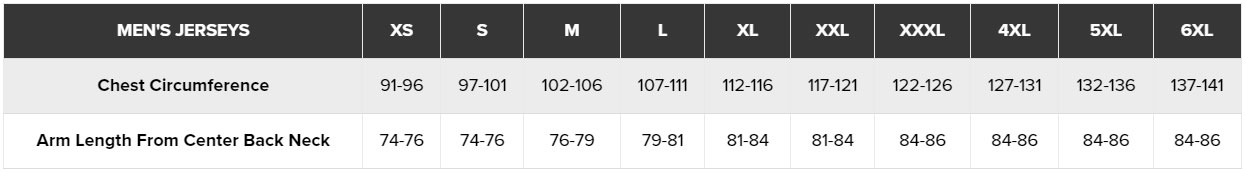 Size Guide Fxr - Motocrosscenter.com